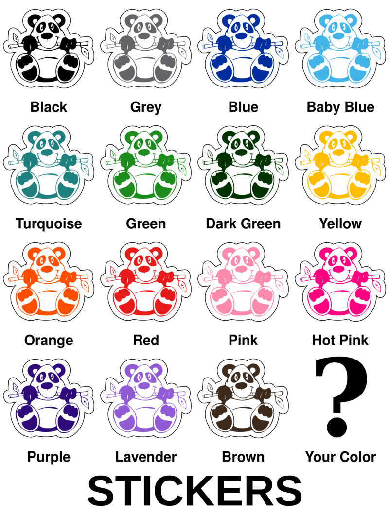 Funny Panda Eating Bamboo Sticker - Panda Stickers